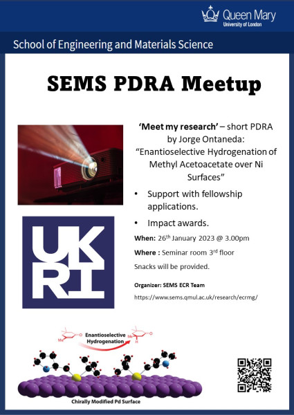 SEMS PDRA Meetup: QMUL School of Engineering and Materials Science