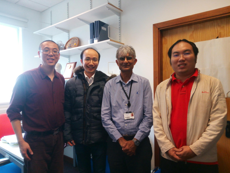 These fine academics visit Harry at QMUL office: Dr Dongyang Sun (Edinburgh Napier University ...