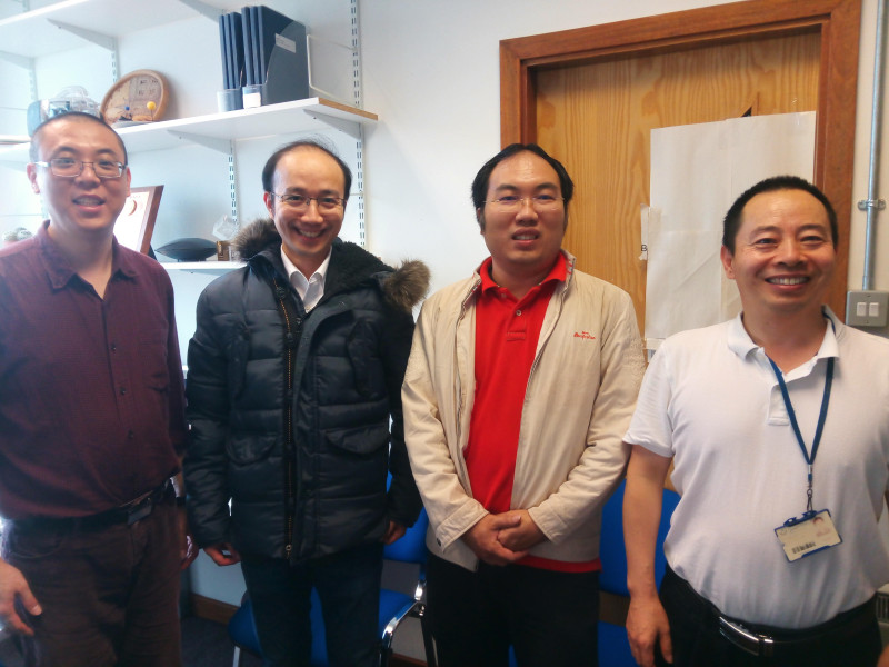 These fine academics visit Harry at QMUL office: Dr Dongyang Sun (Edinburgh Napier University ...