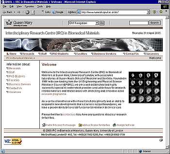 New IRC Site Goes Live: QMUL School of Engineering and Materials Science
